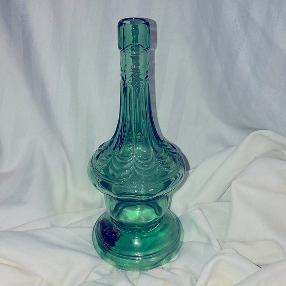 Other | Vintage Cevin Green Glass Decanter Genie Bottle Wine | Poshmark